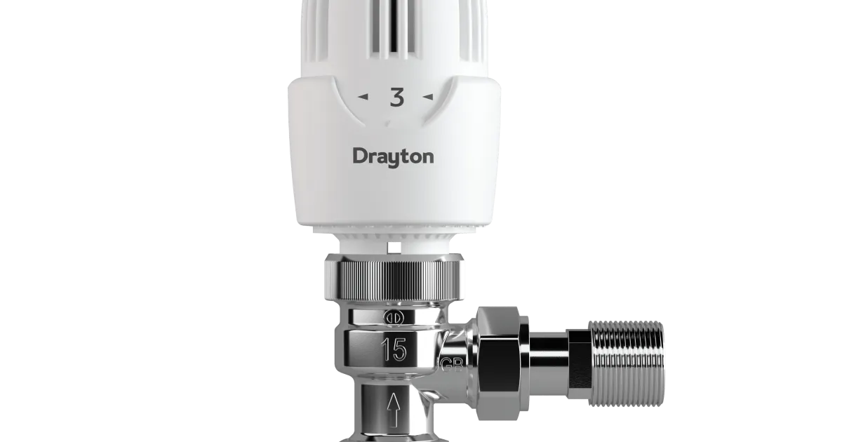 Auto-balancing RT414 TRV - Angled 15mm | Drayton